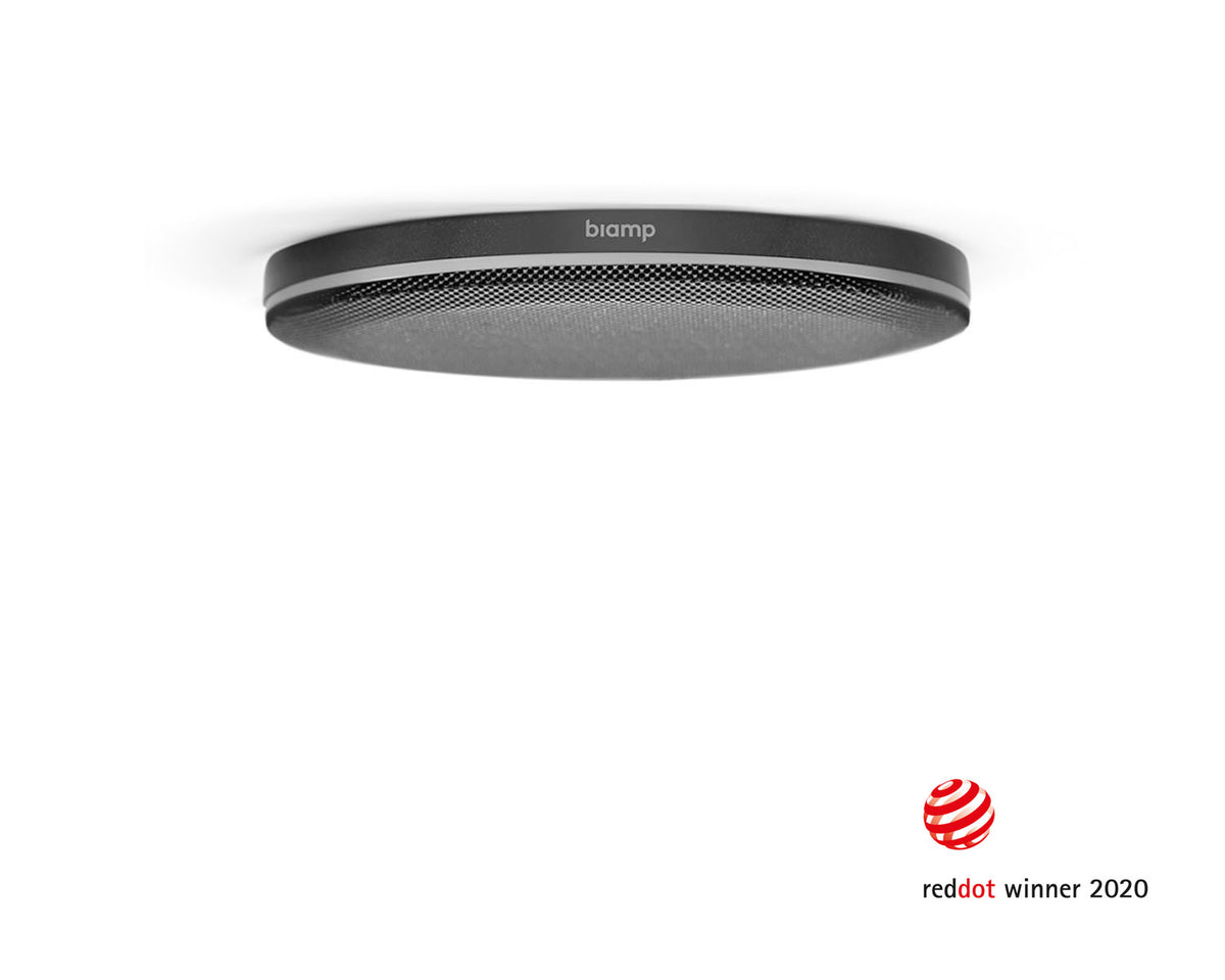 Parle TCM-XA Ceiling AVB Beamtracking Mic with PoE Amp Black | Biamp