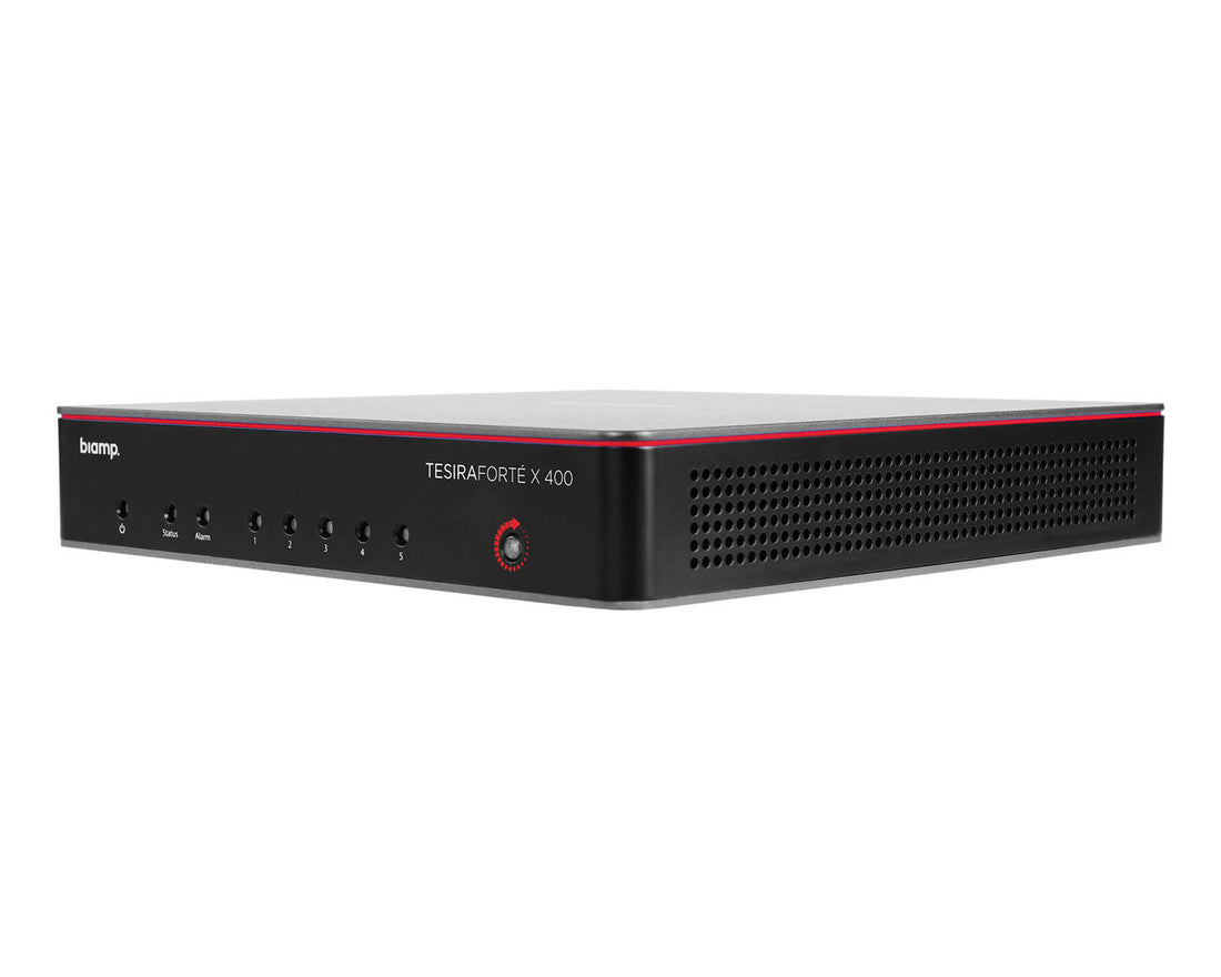 TesiraFORTE X 400 4ch Meeting Room DSP 4xPoE+ Ports AVB/Dante | Biamp
